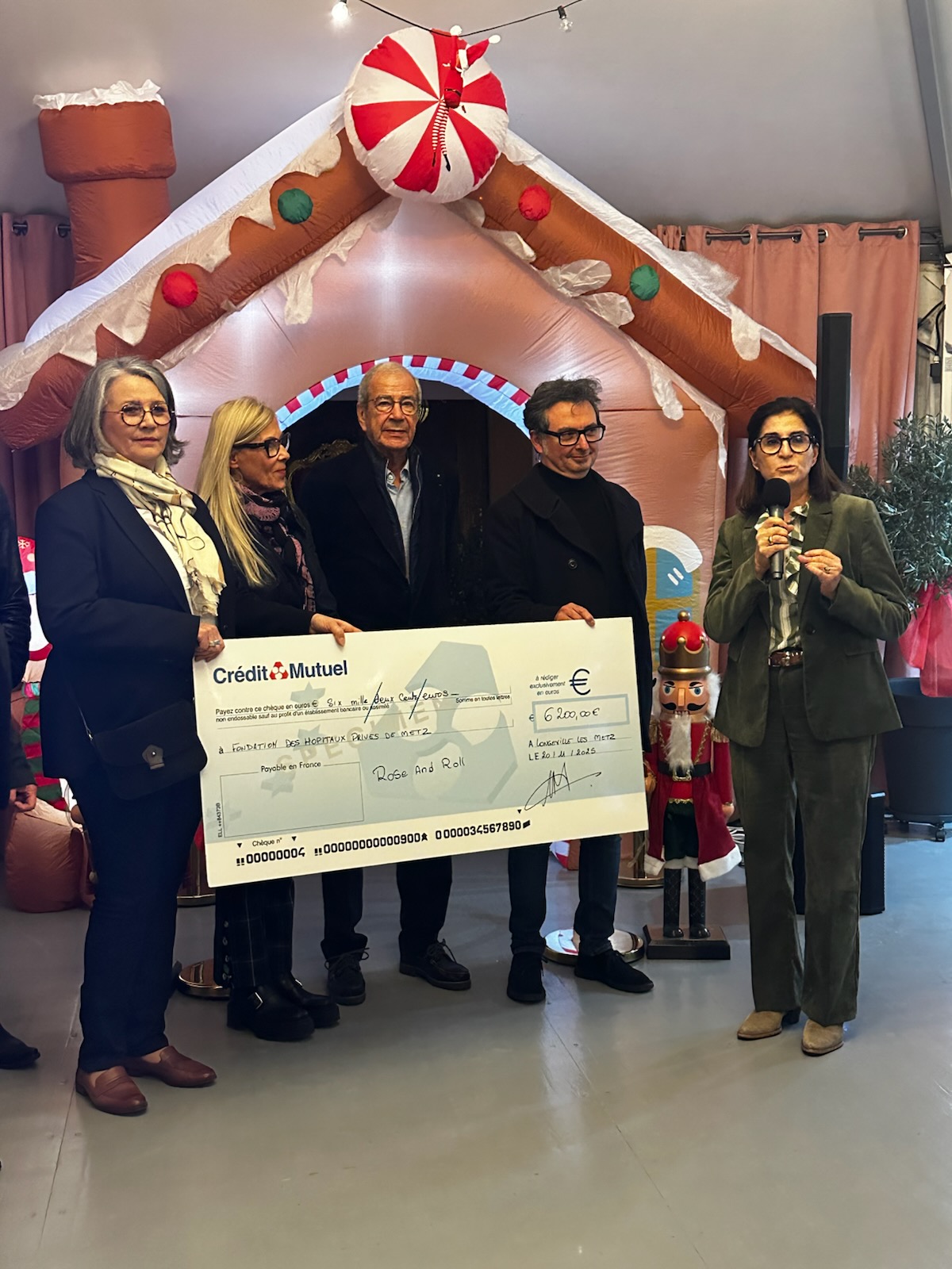 🎀 Rose and Roll remet un chèque de 6 200 € à la Fondation des Hôpitaux Privés de Metz – Actuneos
